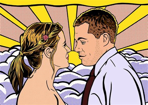 Couple Portrait In The Pop Art Style Roy Lichtenstein Style Etsy