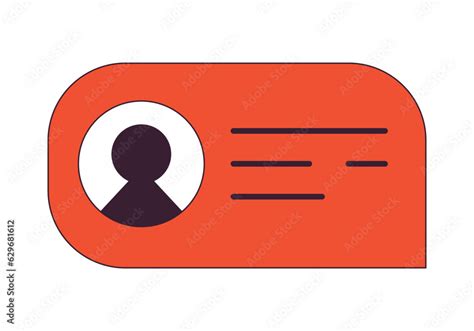 Speech Bubble With People Avatar Flat Line Color Isolated Vector Object Online Communication