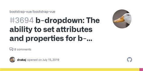 B Dropdown The Ability To Set Attributes And Properties For B Button Object · Issue 3694