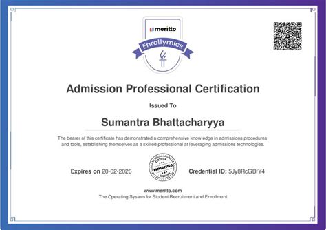 Sumantra Bhattacharyya On Linkedin Completed Admission Certification