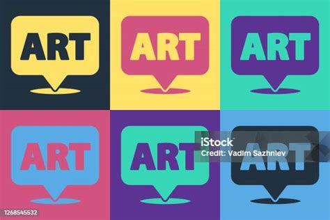 컬러 배경에 격리 된 텍스트 아트 아이콘팝 아트 스피치 버블 메시지 아이콘입니다 통신 또는 댓글 채팅 기호입니다 벡터 일러스트레이션 0명에 대한 스톡 벡터 아트 및 기타
