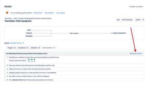 Solved Set Asset Issue Field In Post Function Script