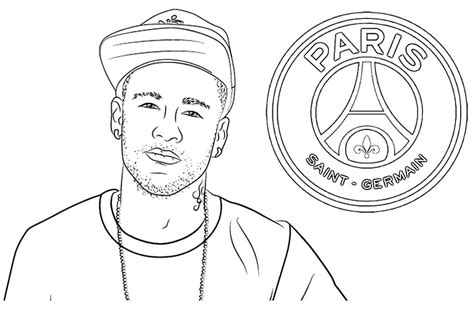 Coloring Page Uefa Champions League 2020 Neymar Jr Psg 13