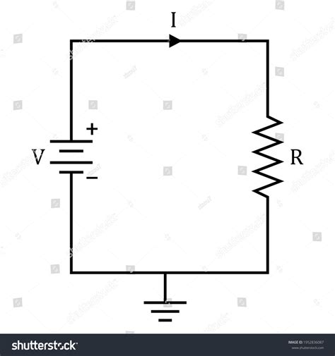 Basic Electronic Circuits Diagram Vector Stock Vector Royalty Free