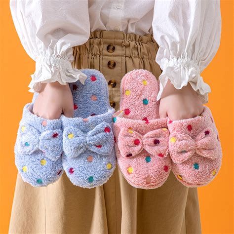 Pantoufles à Pois Pour Femme • Chausson Univers