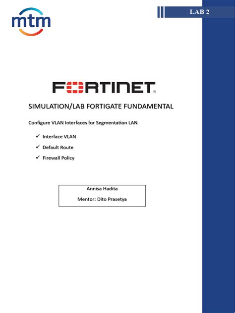 Lab 2 Simulation Fortigate Fundamental Pdf