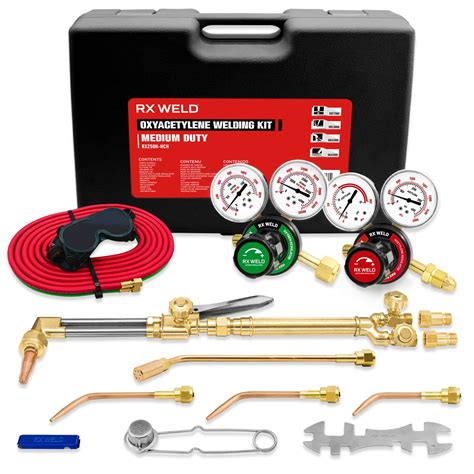 Buy Rx Weld Oxygen Acetylene Torch Kit With Heating Nozzle Cutting Welding Kit Portable Oxy