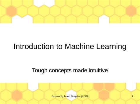 Introduction To Machine Learning Docsity