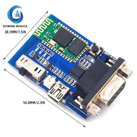 Dropship Rs232 Bluetooth Serial Adapter Board Master Slave 2 Modes 5v Mini Usb Bluetooth Serial