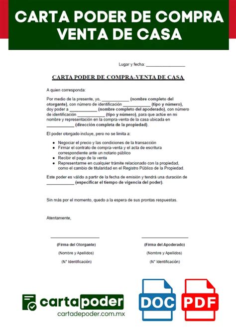 Carta Poder Para Trámites Infocartas Perú