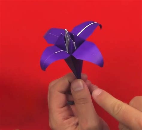 آموزش اریگامی گل بنفشه