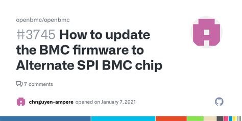 How To Update The Bmc Firmware To Alternate Spi Bmc Chip Issue Openbmc Openbmc Github