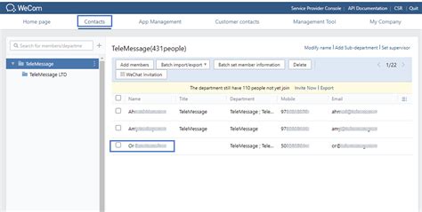 WeCom Onboarding And Compliance Reports Configuration Process TeleMessage