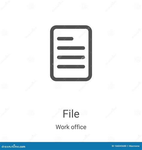 File Icon Vector From Work Office Collection Thin Line File Outline Icon Vector Illustration