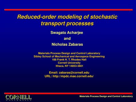 PPT Reduced Order Modeling Of Stochastic Transport Processes PowerPoint Presentation ID