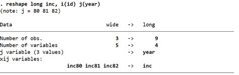 How To Reshape Data From Long To Wide Form In Stata The Data Hall