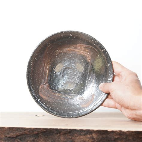 Shigarakiyaki Hakeme Brushed Glaze Plate Woodfired Art On The Table