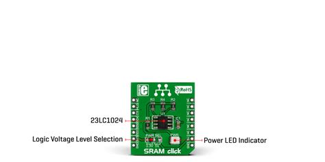 sram click 23lc1024 spi sram module for high speed data storage