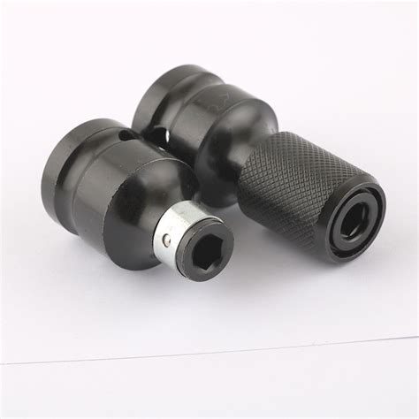 ประแจไฟฟ้าแปลงบิตเป็นซ็อกเก็ตหกเหลี่ยมหัวแปลงปืนใหญ่อากาศหดกระสุนแขนอะแดปเตอร์1 2ถึง1 4บิต