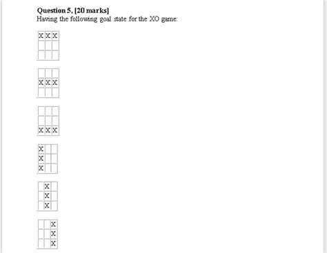 Solved Question 5 [20 Marks] Having The Following Goal
