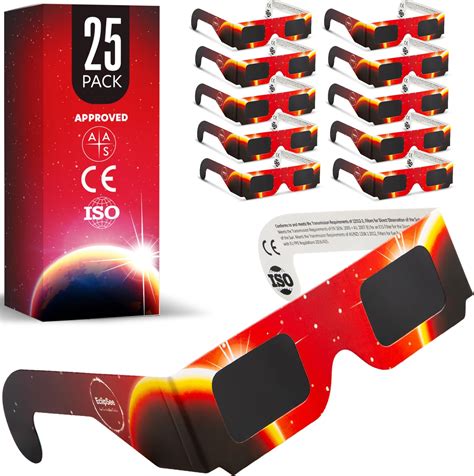 Solar Eclipse Glasses Approved 2024 10 Pack Ce And Iso Certified Solar Eclipse Observation