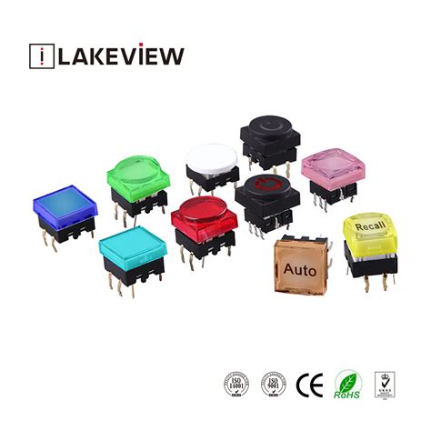 Spst Type Pcb Mounted Micro Illuminated Tactile Button Led Light Tact