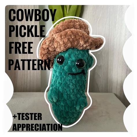 Free Crochet Pattern Cowboy Pickle Amigurumi