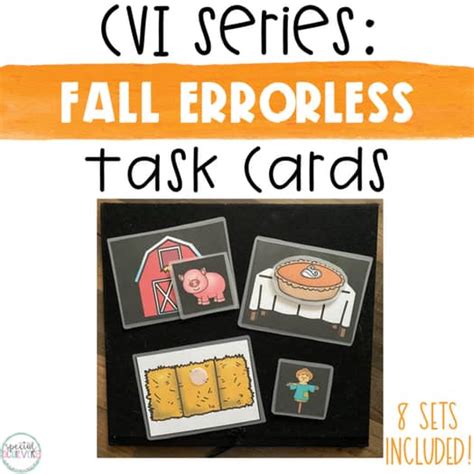 Cvi Series Fall Errorless Task Cards By Special Achievers Tpt