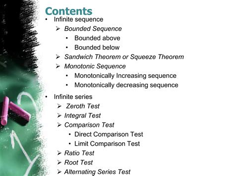 Infinite Series And Sequence Pptx Physics Science
