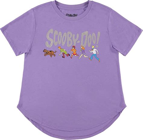 Scooby Doo Ladies Fashion Shirt Curved Hem Short Sleeve T Shirt