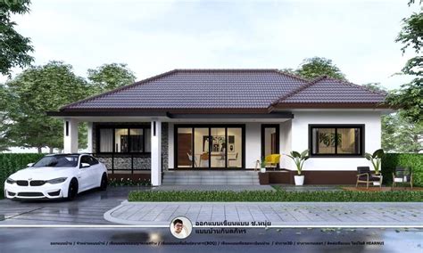 แบบบ้านคอนเทมโพรารี่ P 491 บ้านปั้นหยา รับเขียนแบบ บ้านทันสมัย