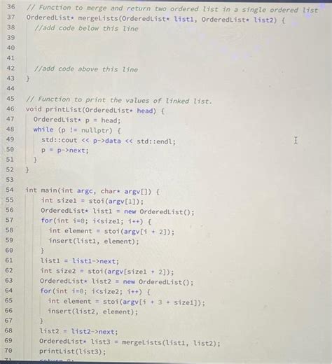 Solved Complete The Function That Takes In Two Sorted Linked