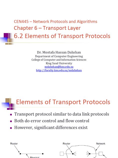 Elements Of Transport Protocols Pdf Transmission Control Protocol