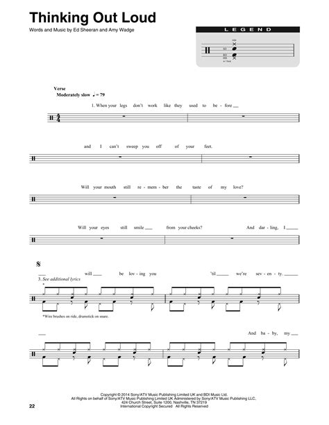Ed Sheeran Thinking Out Loud Sheet Music