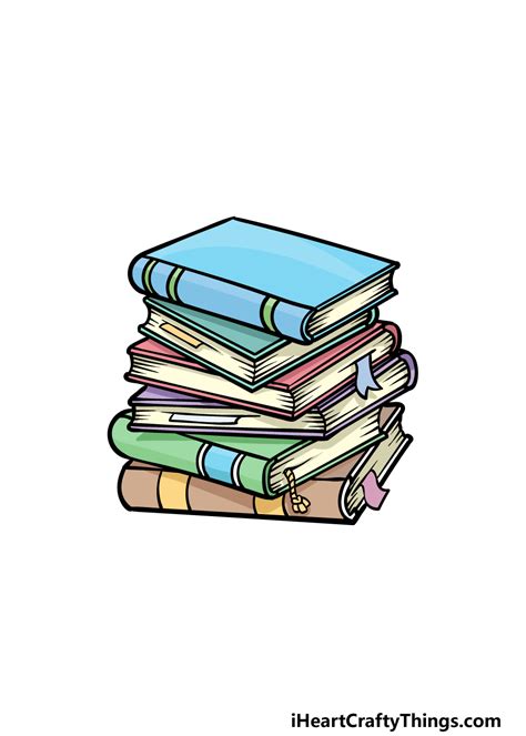 Book Stack Drawing At Christopher Etheridge Blog