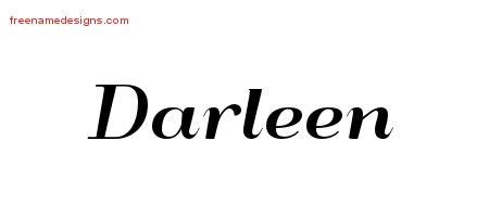 Art Deco Name Tattoo Designs Darleen Printable Free Name Designs