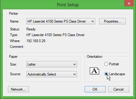 Print Setup Dialogue Project Management Blog OnTrack