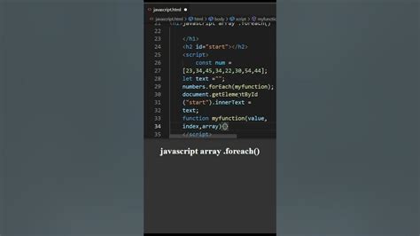 1 Javascript Array Foreach In Html And Css And Javascirpt Shorts