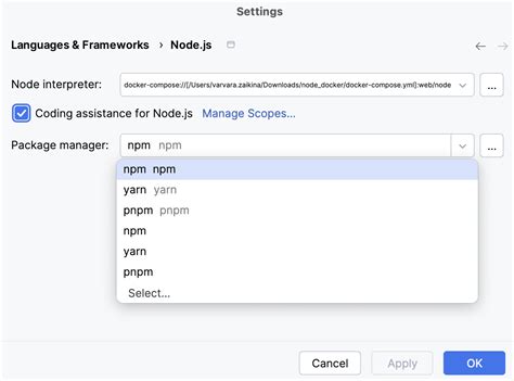 Configuring Remote Nodejs Interpreters Webstorm Documentation
