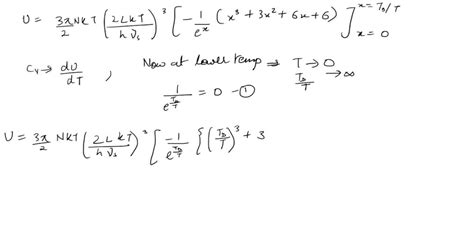 Solved Consider The Debye Model For The Specific Heat Of A Solid From The Internal Energy
