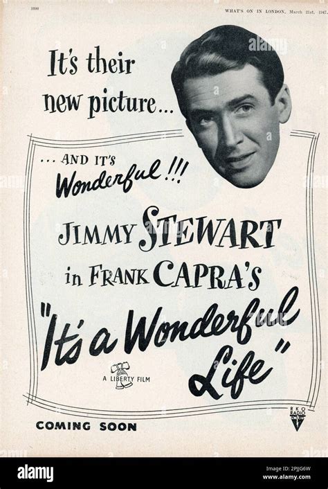 James Stewart In Its A Wonderful Life 1946 Director Frank Capra