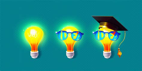 만화 스타일의 동기 부여 및 진행 개념 점진적인 의인화 전구를 태우고 있습니다 진행률 아이콘의 창의적인 집합입니다 노랑에 대한 스톡 벡터 아트 및 기타 이미지 Istock