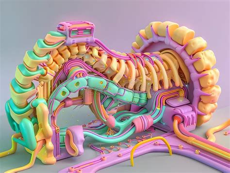 A Detailed 3d Rendering Depicting The Intricate Structure And