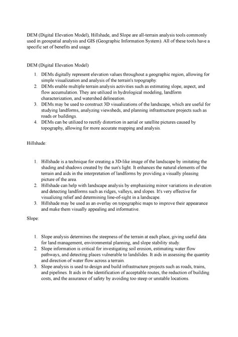Dem Benefits Dem Digital Elevation Model Hillshade And Slope Are All Terrain Analysis