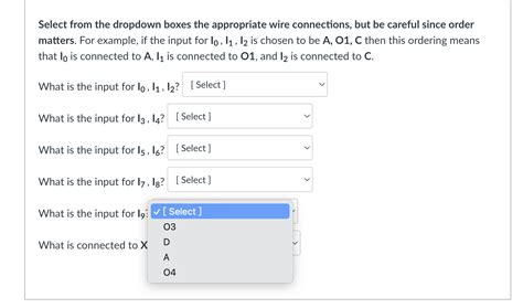 Solved Select From The Dropdown Boxes The Appropriate Wire Chegg Com