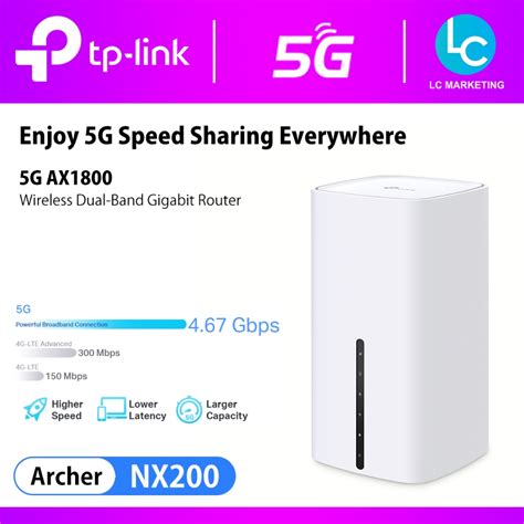 Tp Link Archer Nx200 5g Ax1800 Wireless Dual Band Gigabit Sim Card Router Support Easymesh