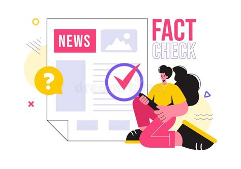 Fact Or Fake Check News Vector Illustration With Myths Vs Facts For