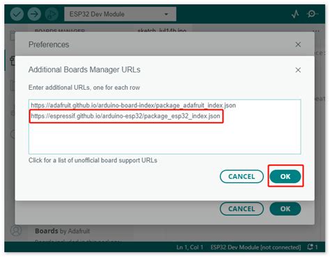 Install The ESP32 Board Important SunFounder Universal Maker Sensor Kit Documentation