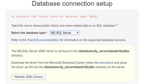 Sql Server Mssql Drivers Not Found When Dockerizing Teamcity Stack Overflow
