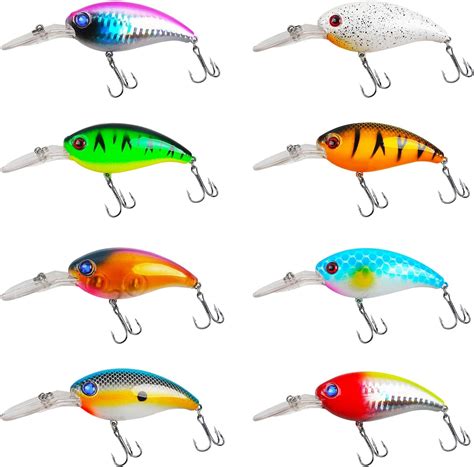 Orootl Crankbaits Fishing Lures 8 Pcsfloating Fishing Baithard Baits